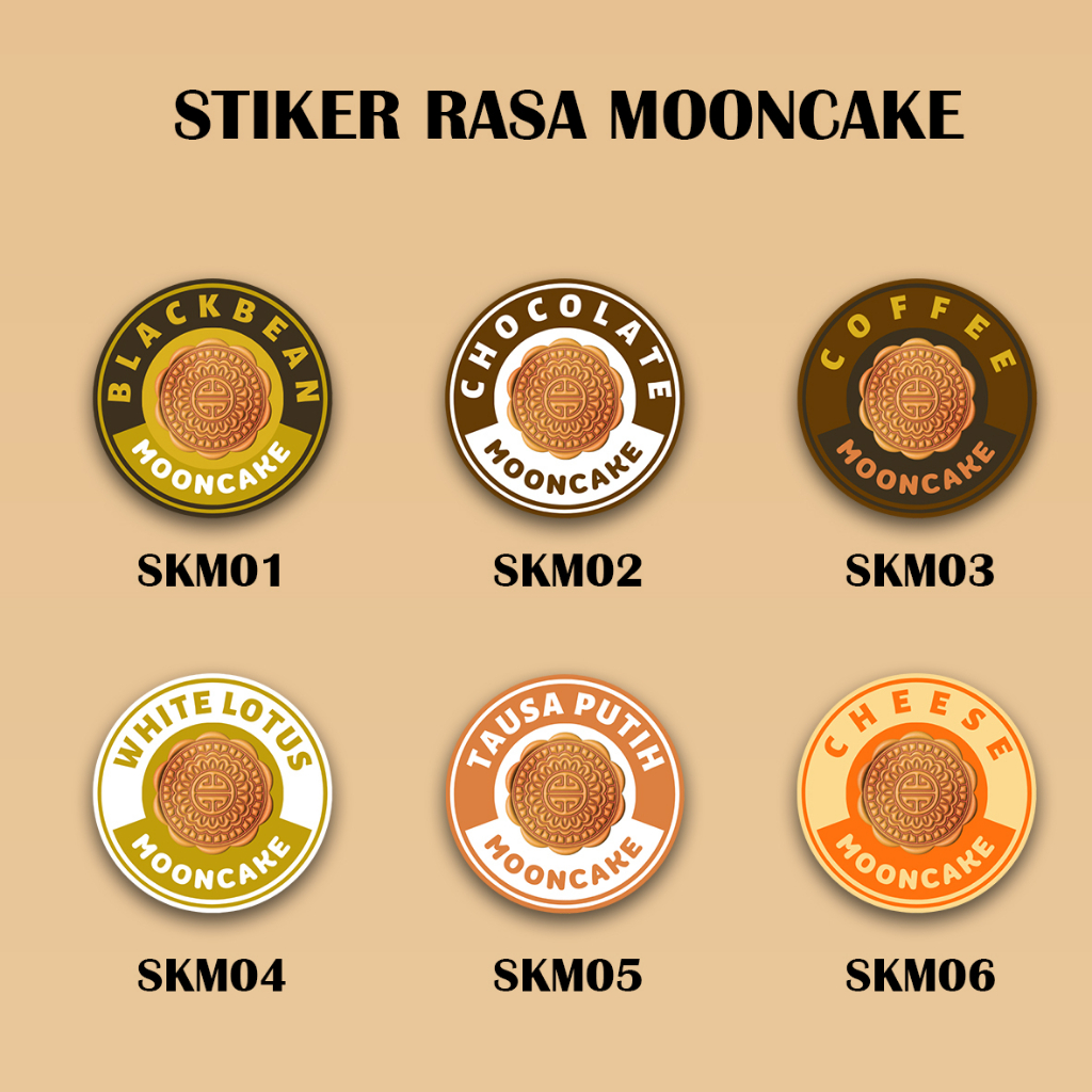 Jual [MP30] 260pcs Stiker Rasa Mooncake Stiker Varian Mooncake Stiker ...