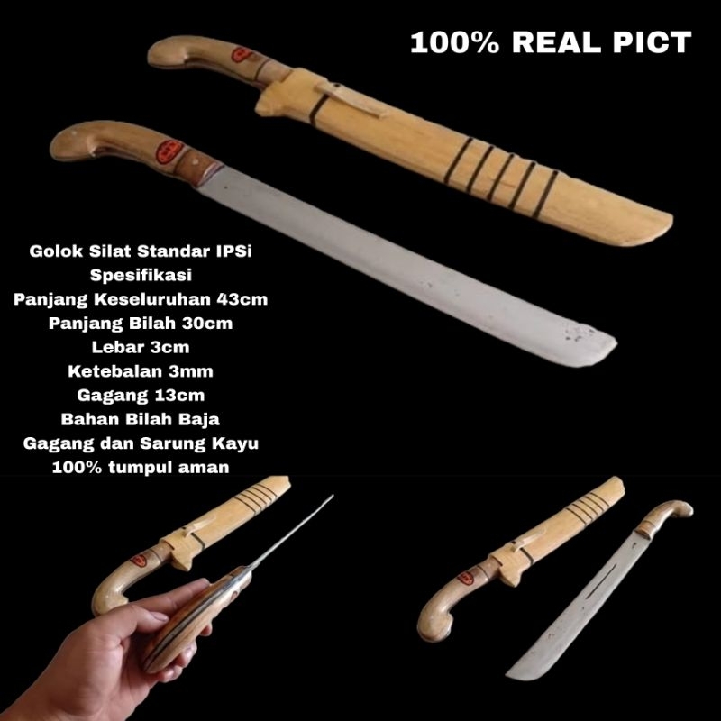 Jual golok silat ipsi 100% tumpul aman untuk latihan remaja | Shopee ...