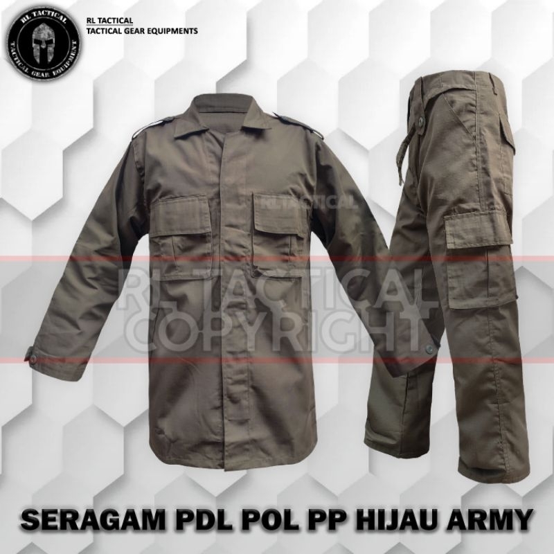Jual Seragam Pdl Satpol Pp Setelan PDL Hijau OD 1 Set | Shopee Indonesia
