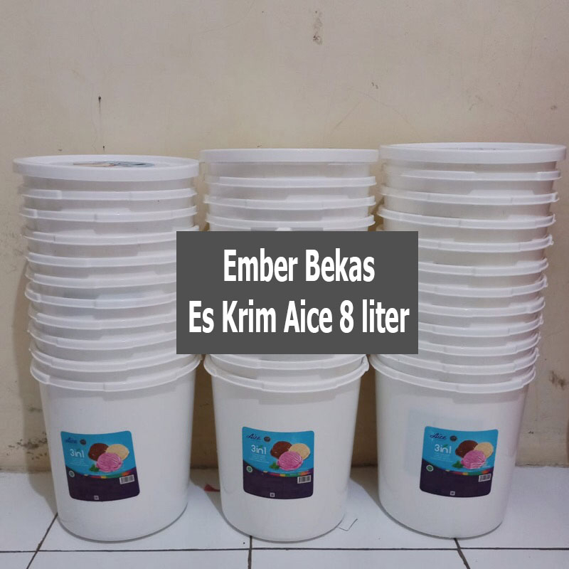 Jual Ember Bekas es krim Aice 8 liter / Diamond 8 liter | Shopee Indonesia