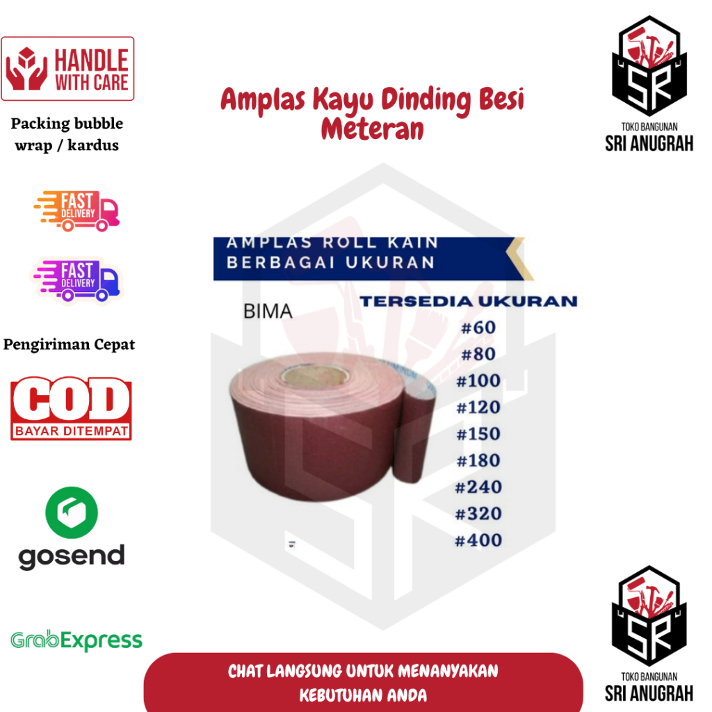 Jual Amplas Kayu Dinding Besi Meteran | Shopee Indonesia