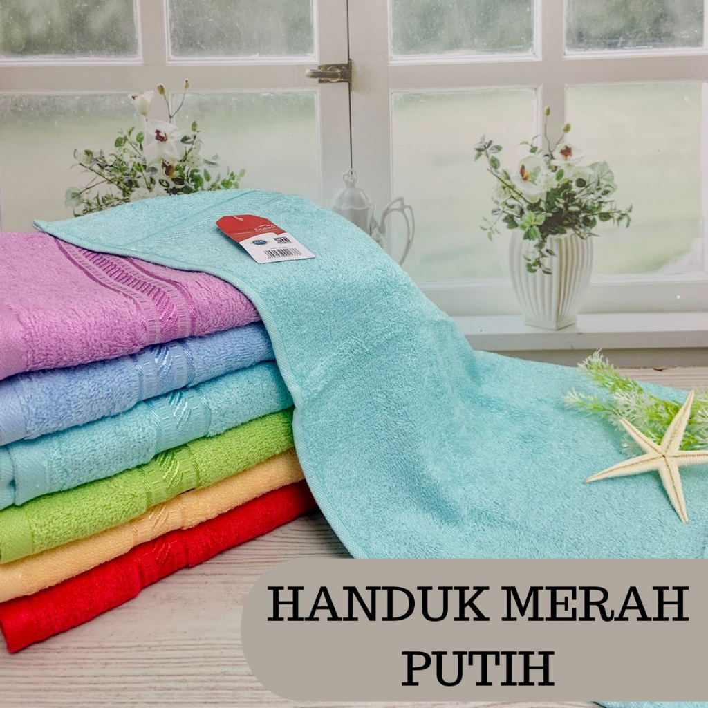 Jual ISIRUMAHKU Handuk Mandi Merah Putih Jumbo Tanggung Ukuran 60x120 ...