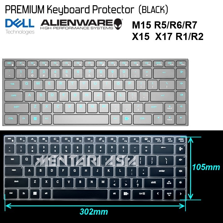 Jual Keyboard Protector Alienware M15 R7 X15 X17 R1 R2 Premium Black