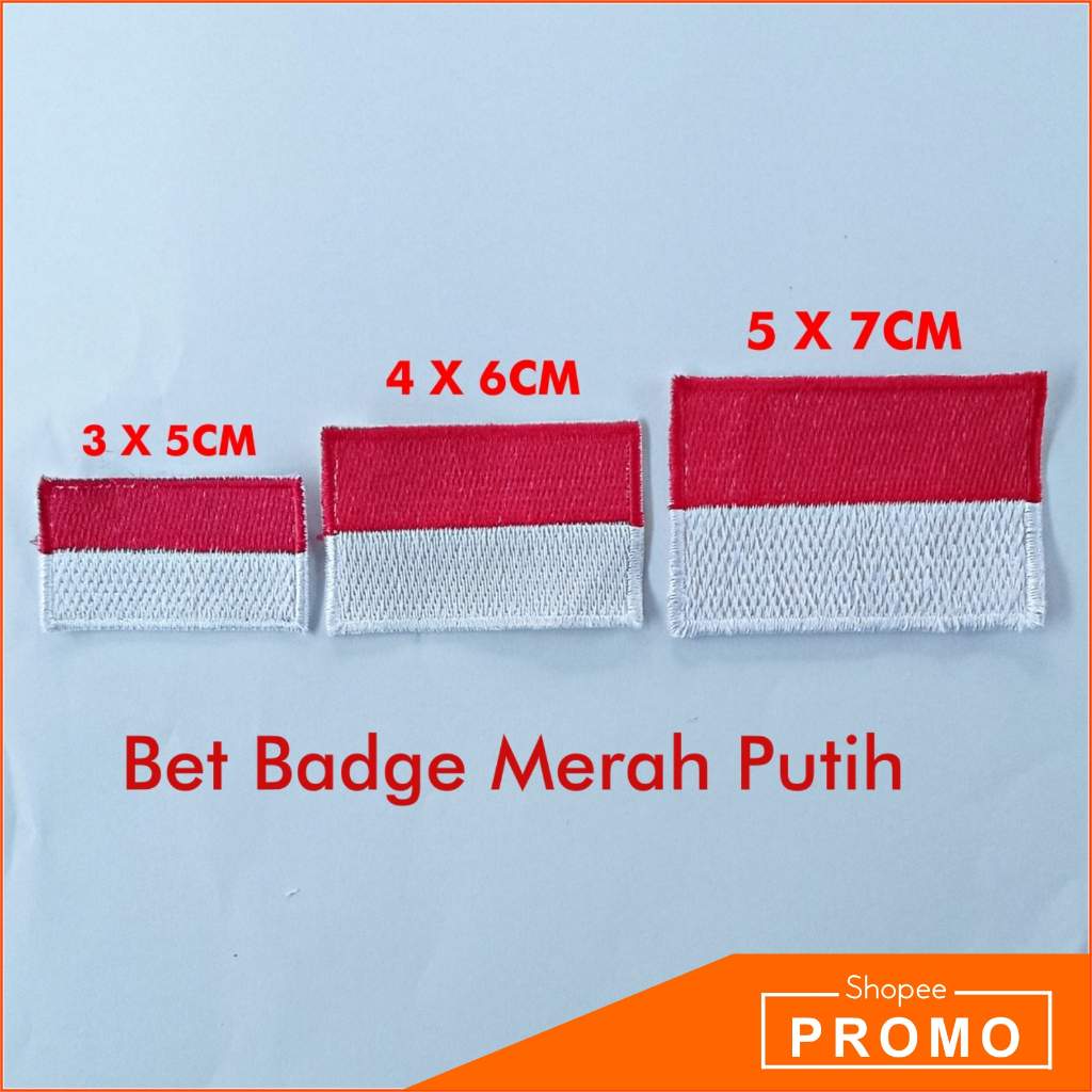 Jual Bet Merah Putih Bordir Badge Bendera Lencana Emblem Bed Indonesia ...
