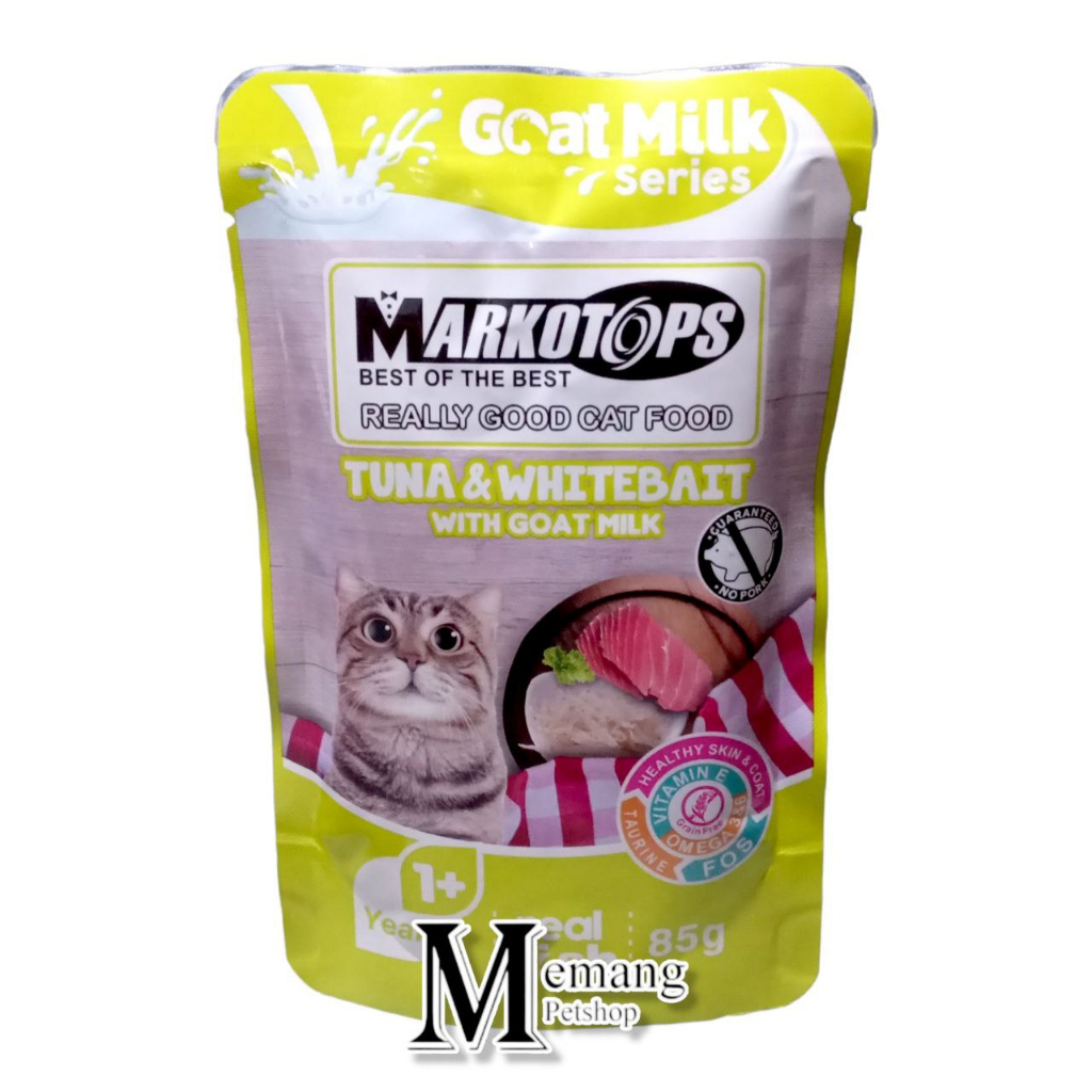 Jual Markotops 85gram Adult Tuna Whitebait Makanan Kucing Basah Sahet ...