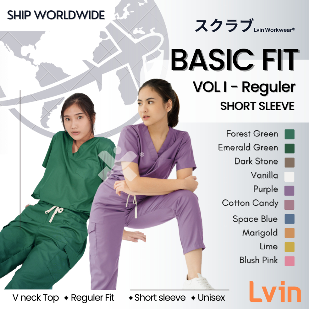 Jual [ Lvin ] Vol I - BAJU SCRUB MEDICAL SCRUB SUIT DOCTOR'S SCRUB FOR ...