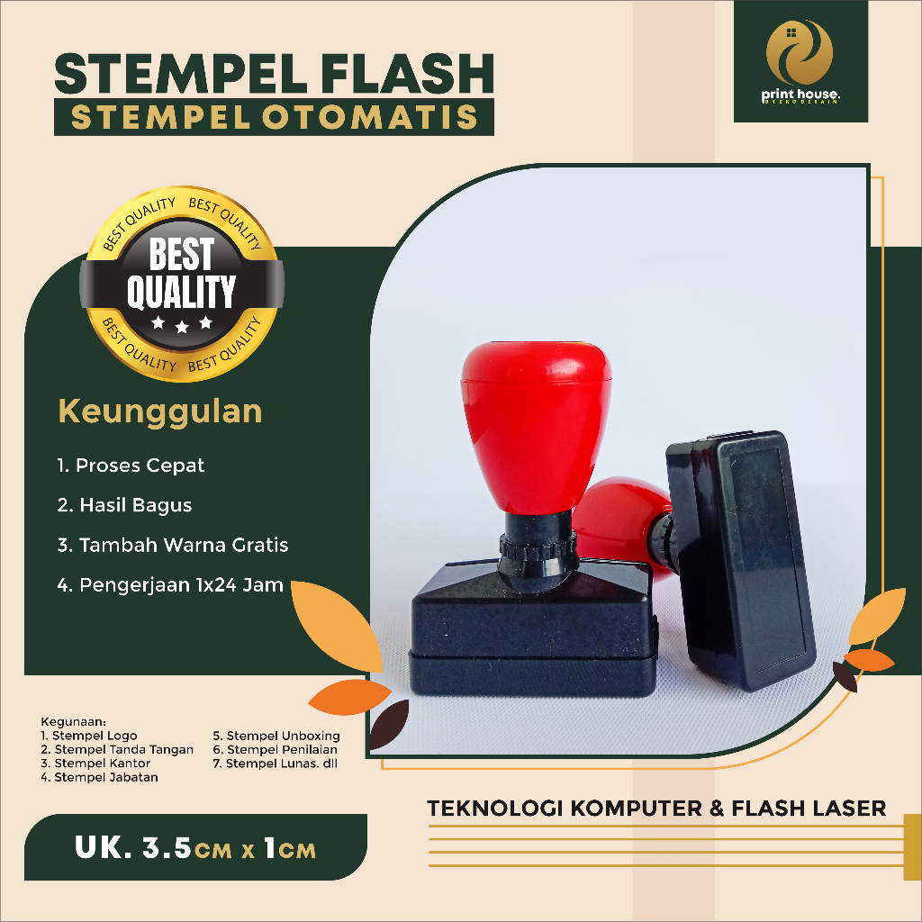 Jual STEMPEL FLASH BERBAGAI UKURAN, STEMPEL OTOMATIS, STEMPEL CUSTOM ...