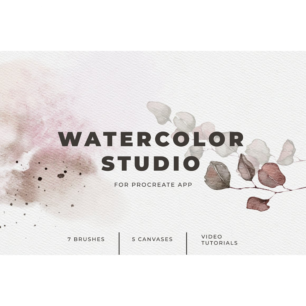 Jual Procreate Brush, Canvas & Swatches - Realistic Watercolor Brush ...