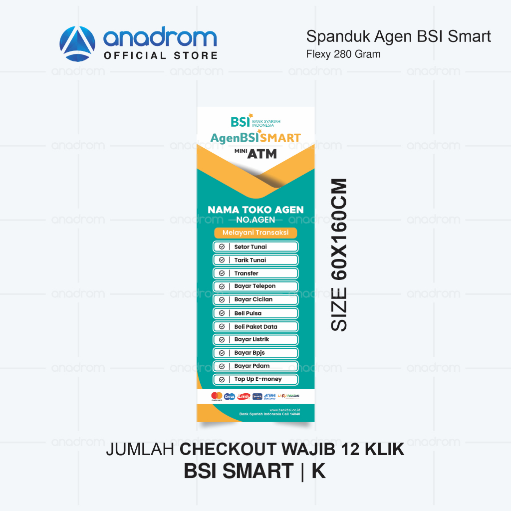 Jual Spanduk Atribut Wajib Agen BSI Smart | Banner Agen BSI Smart ...