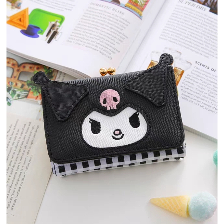 Jual Dompet Lipat Wanita Sanrio Face Hello Kitty My Melody Kuromi ...