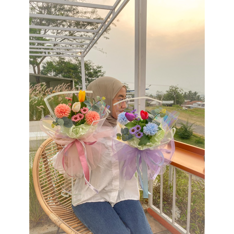 Jual BUKET BUNGA ARTIFISIAL HOLOGRAM | Maripossa | Shopee Indonesia