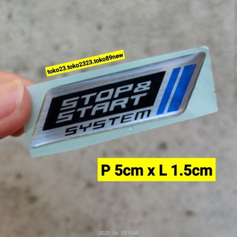 Jual stiker timbul motor stop and start system | Shopee Indonesia