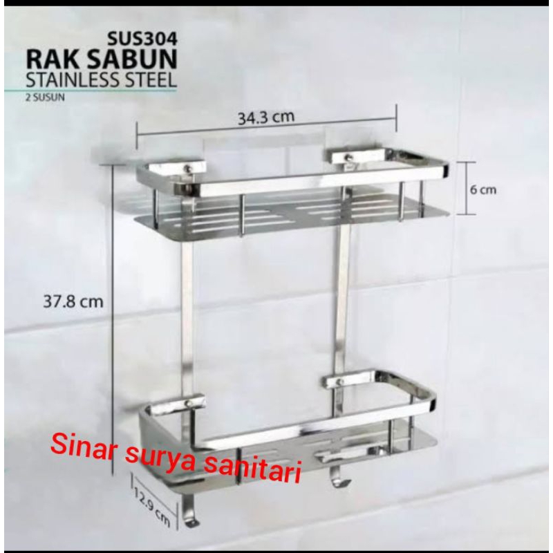 Jual Rak sabun datar stainless SUS 304 / rak sabun stainless | Shopee ...