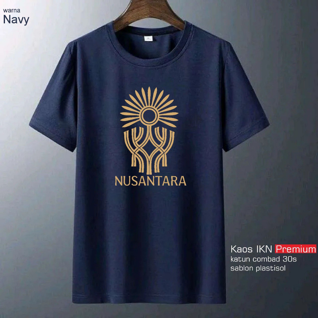 Jual Kaos IKN/ Navy/ Kaos Logo IKN/ Kaos IKN Nusantara/ Kaos Logo IKN ...