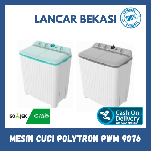 Jual Mesin Cuci Polytron PWM 9076 2 Tabung 9 Kg - GARANSI RESMI ...