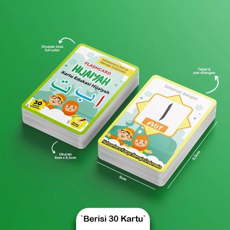 Jual Flash card anak gratis ring laminasi glossy cetak 2 sisi bisa ...