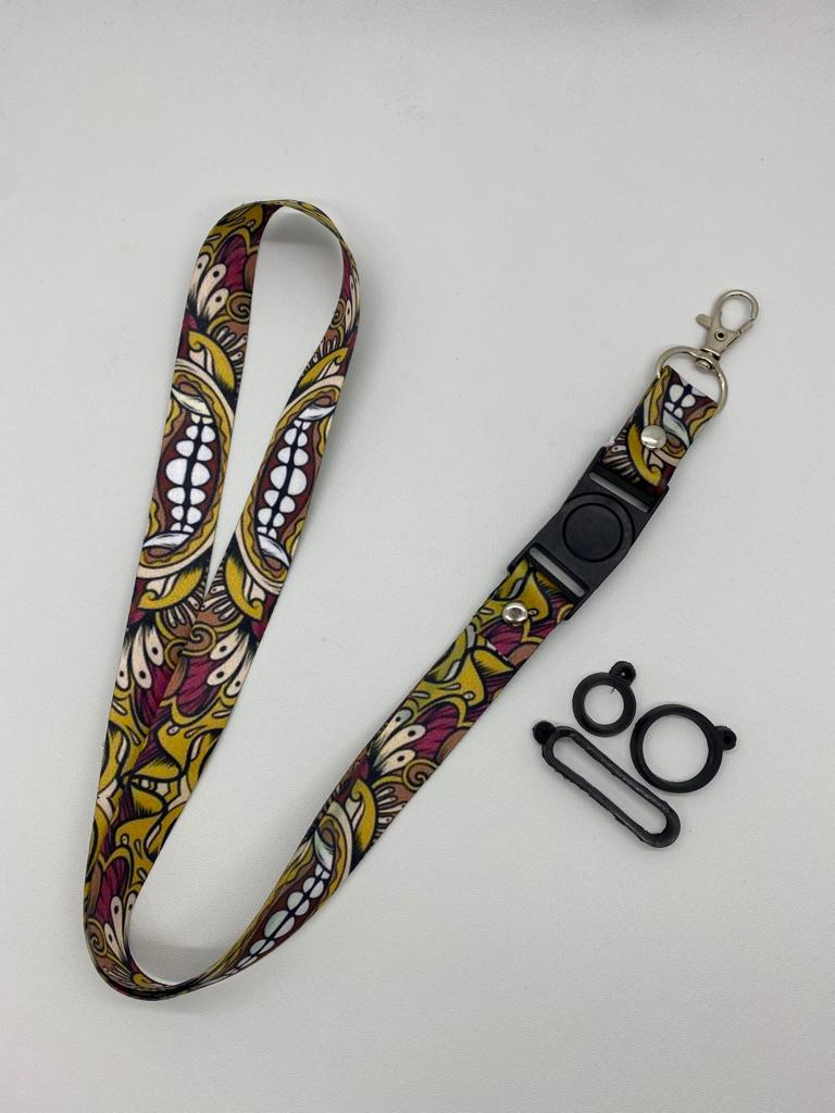 Jual Tali Lanyard Gantungan Hp id Card TOPENG KUNING Lanyars Lanyerd id ...