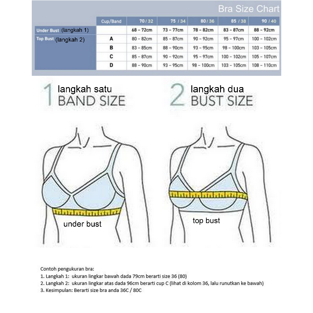 Jual PANDUAN SIZE BRA UKURAN LOKAL | Shopee Indonesia