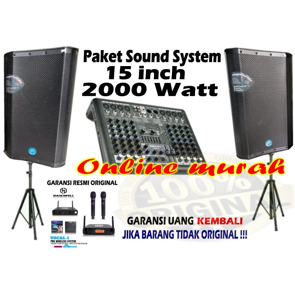 Jual paket sound 2000 watt 15 inch audio seven ak800a ashley smr 8 ...