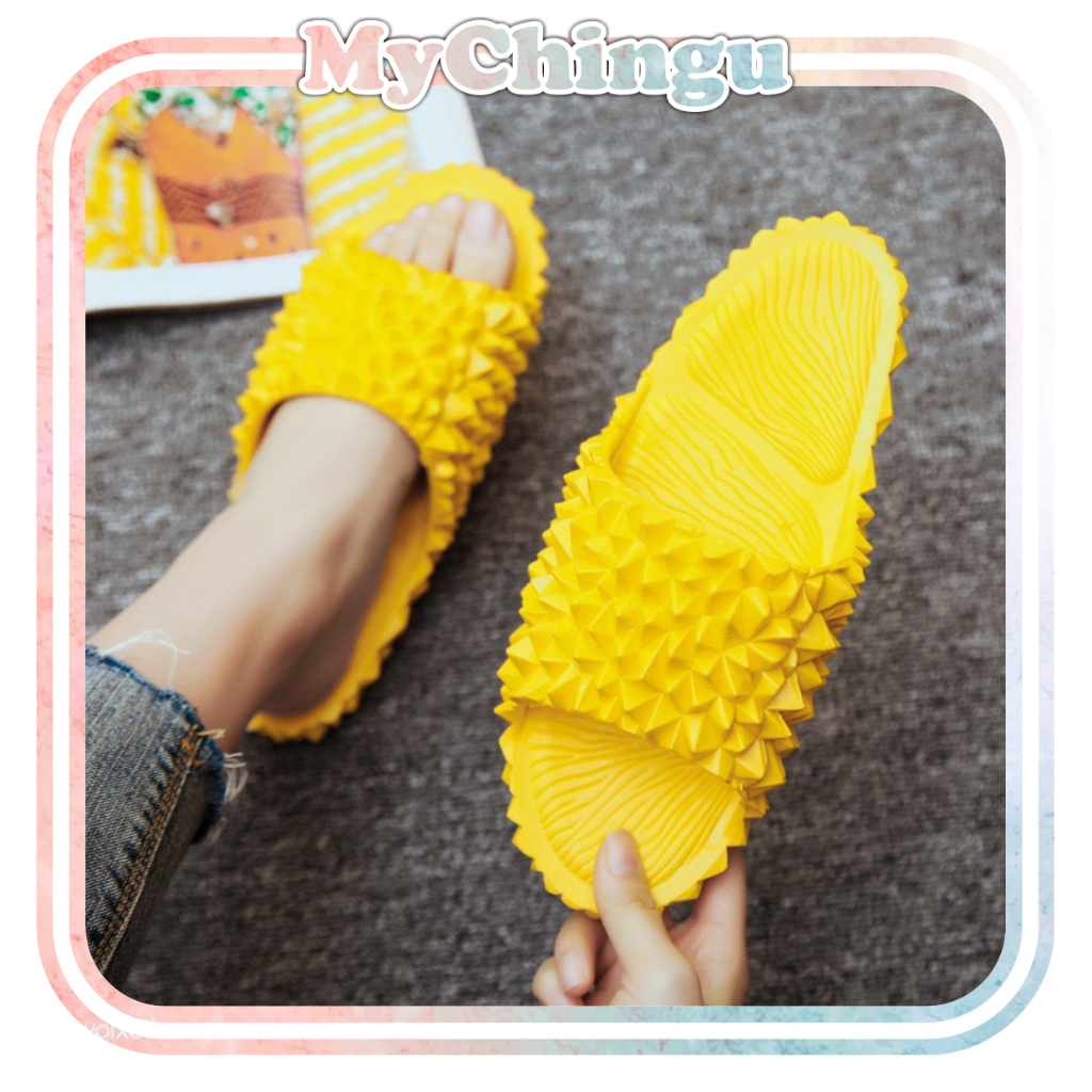 Jual Chingu SA032 Sandal Empuk Eva Rumah Bentuk Durian Lucu Sendal ...