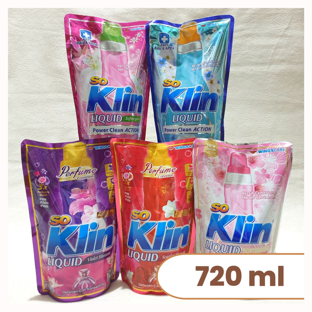 Jual So Klin Liquid 720ml Deterjen Cair Konsentrat | Shopee Indonesia