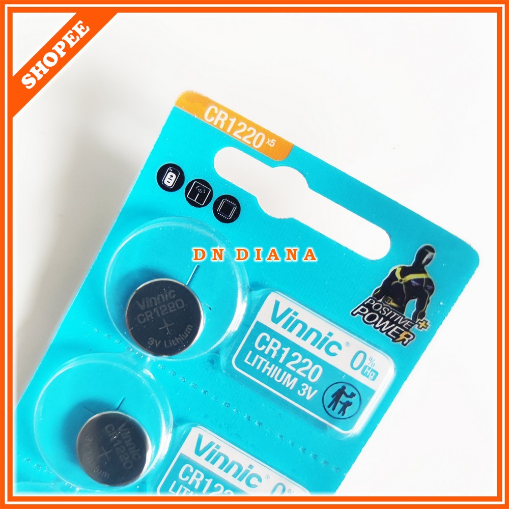 Jual baterai vinnic CR1220 batrai CR-1220 batre CR 1220 lithium 3V | Shopee Indonesia