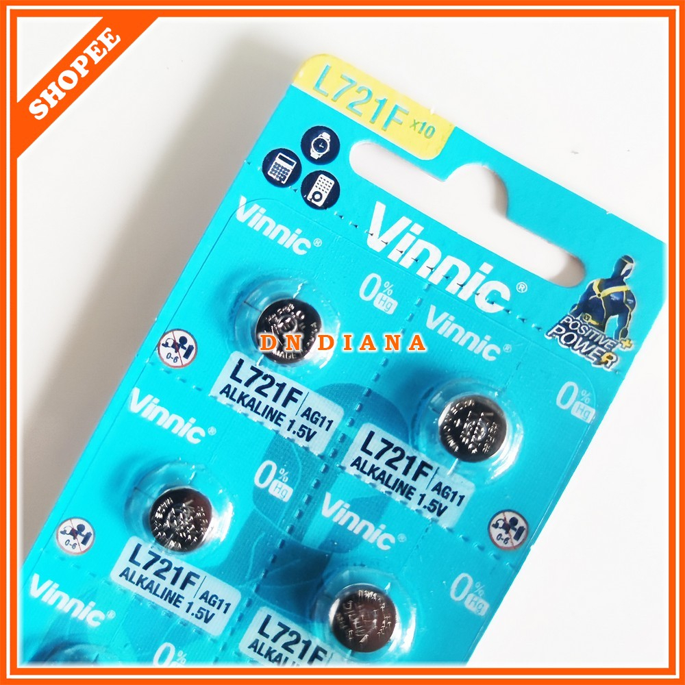 Jual baterai vinnic L721F AG11 batrai L 721 F batre AG 11 batre L-721F AG-11 lithium 1,5 v ...