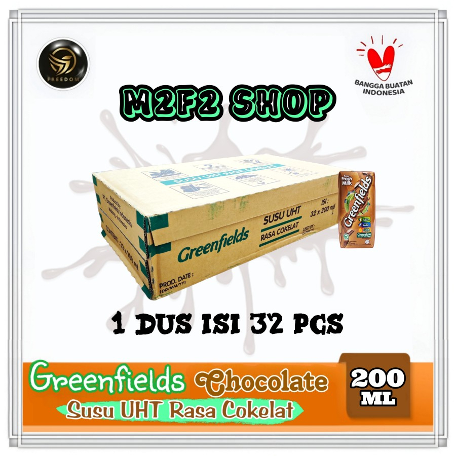 Jual Greenfields Susu Kotak UHT Chocolate Milk | Cokelat - 200 ml ...