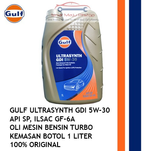 Jual GULF OIL Ultrasynth GDI 5W-30 API SP ILSAC GF-6A Original 1 Liter ...