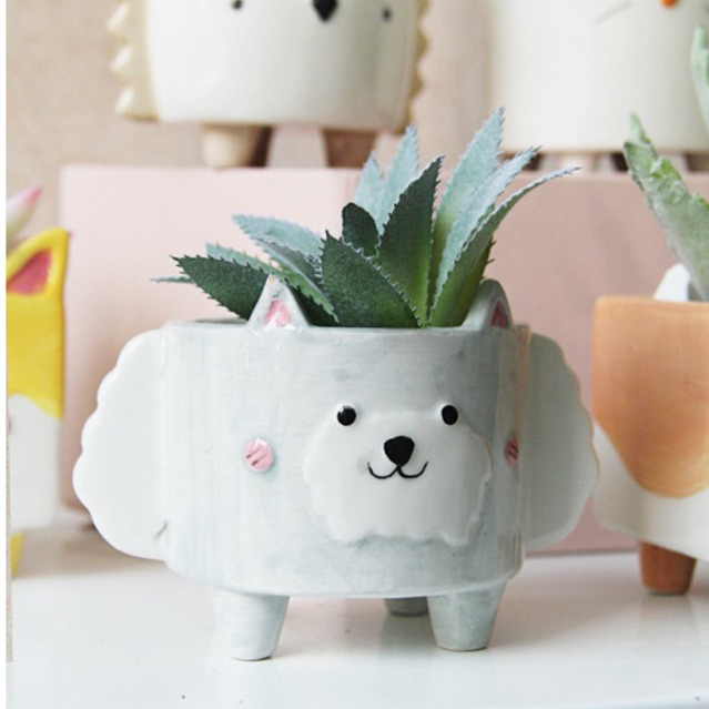Jual Animal Ceramic Pot / Pot Kaktus Keramik Lucu | Shopee Indonesia