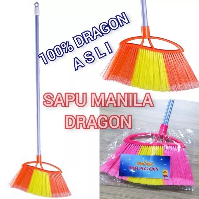 Jual SAPU NILON NYLON MANILA DRAGON ASLI PLUS GAGANG SAPU LANTAI ...