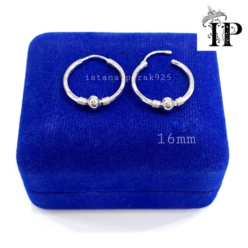 Jual Anting Perak Asli Silver Wanita 925 Lapis Emas Putih Model Gipsi Pentol - Perhiasan Perak ...