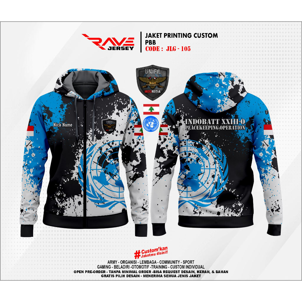 Jual JAKET UNIFILL PBB FULL PRINTING SUBLIM CUSTOM (DESAIN SUKA SUKA ...