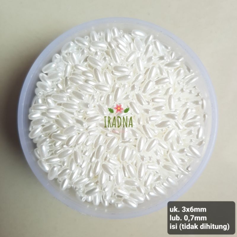 Jual (20gr) Manik Mote Beras Pearl 3x6mm | Shopee Indonesia