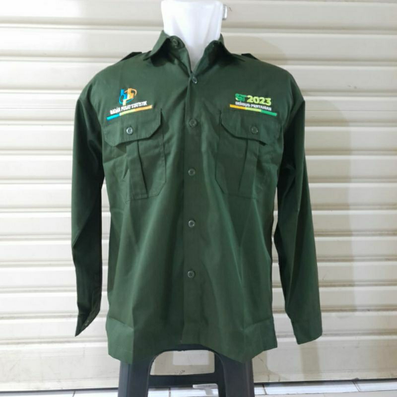 Jual Seragam / Kemeja Sensus Pertanian Lengan Panjang UK M L dan XL | Shopee Indonesia