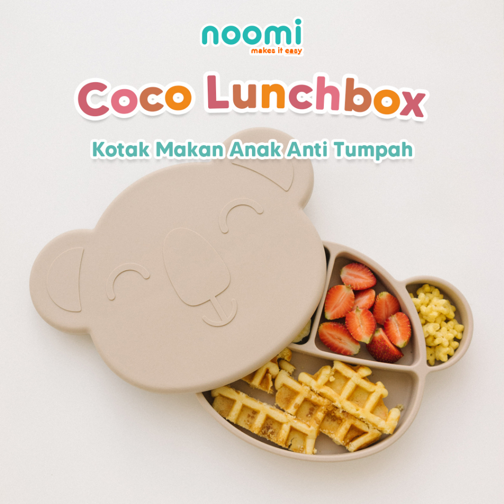 Jual Noomi - Coco Lunch Box | Tempat Makan Anak Suction Anti Tumpah dan ...