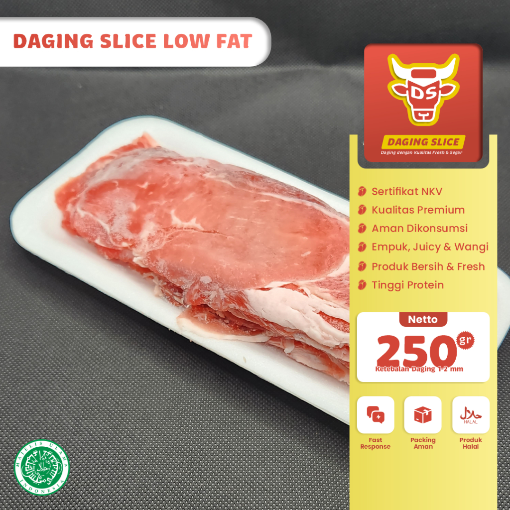 Jual Daging Sapi Potong Daging Slice Low Fat 250gr Empuk Untuk Grill ...