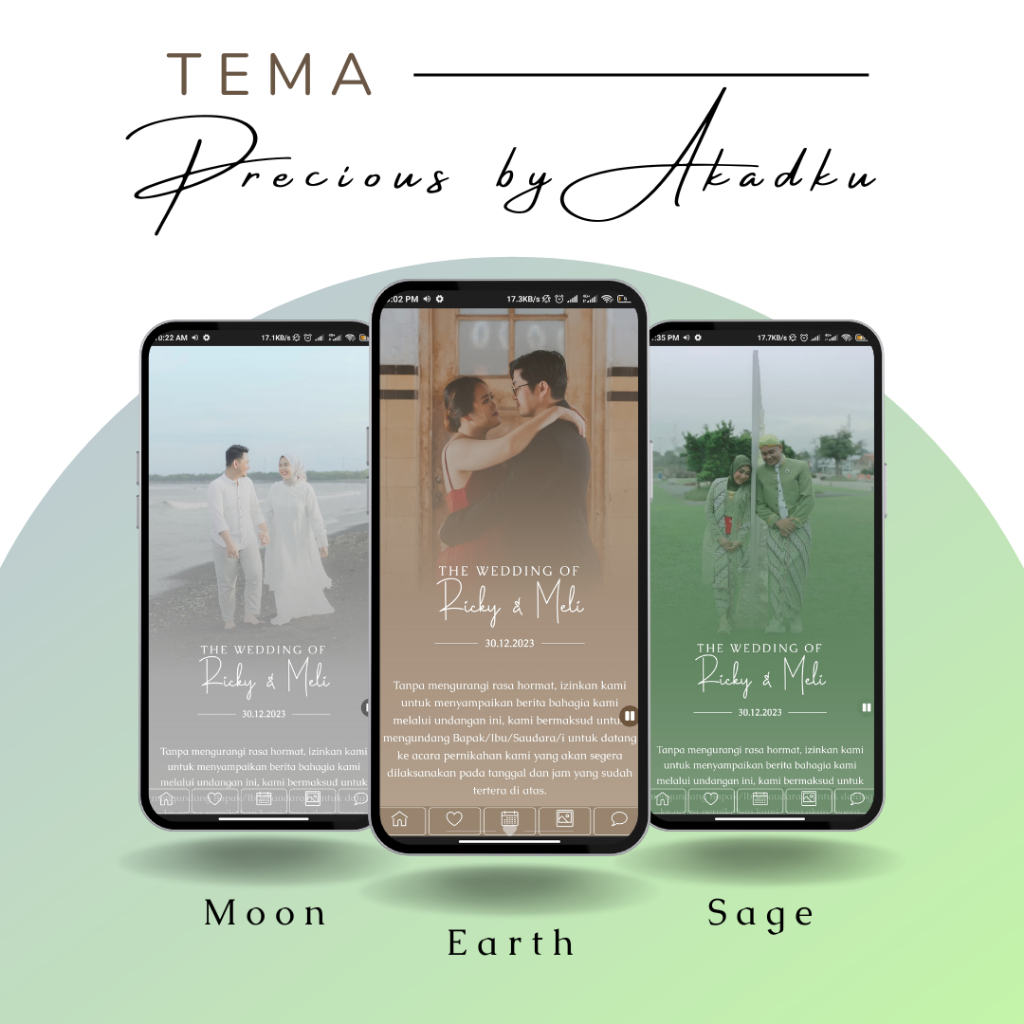 Jual Undangan Digital Pernikahan Tema Precious Undangan Website | Shopee Indonesia