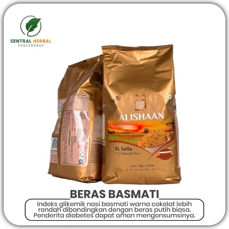 Jual Beras Basmati Alishaan XL Sella Berat Netto 1 Kilo Gram | Shopee ...