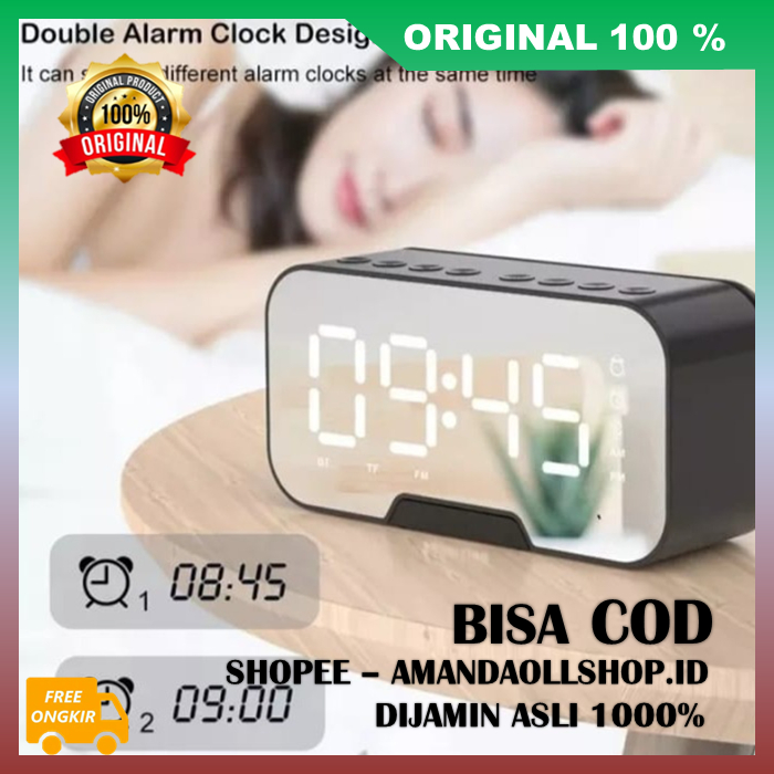 Jual Speaker Jam Blutooth Portable Speaker Jam Alarm LED Bisa Alarm Dan ...