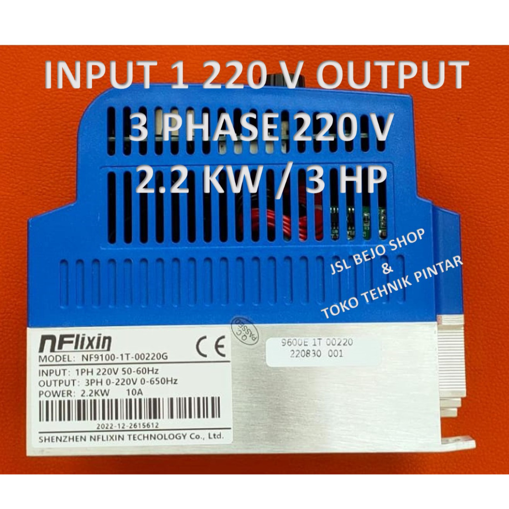 Jual VFD Inverter 9600D NFLIXIN input 1 phase 220V Output 3 Phase 0 ...