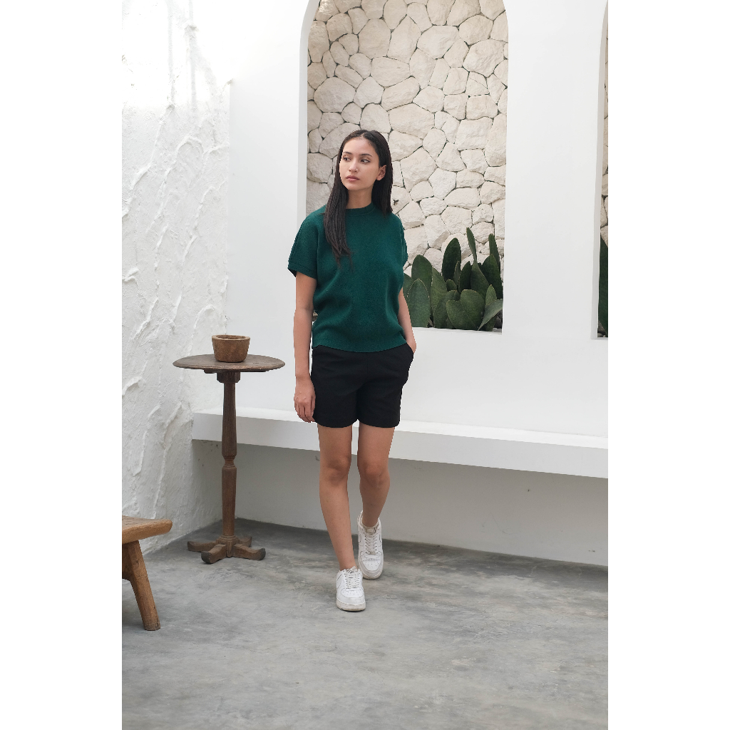 Jual Asiro Roxy Knitted Blouse Emerald Green | Shopee Indonesia