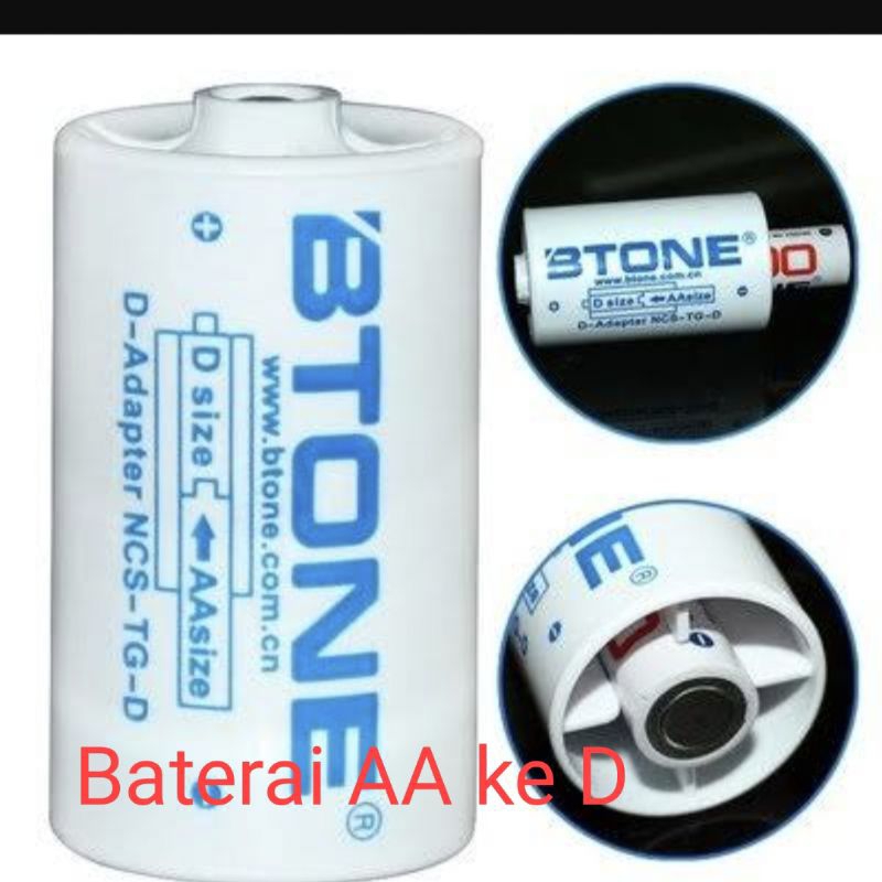 Jual Converter Baterai AA (x1) ke D / Battery AA to D | Shopee Indonesia