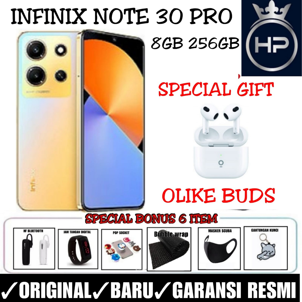 Jual INFINIX NOTE 30 PRO NFC 8/256 FREE WIRELESS CHARGING GARANSI RESMI ...