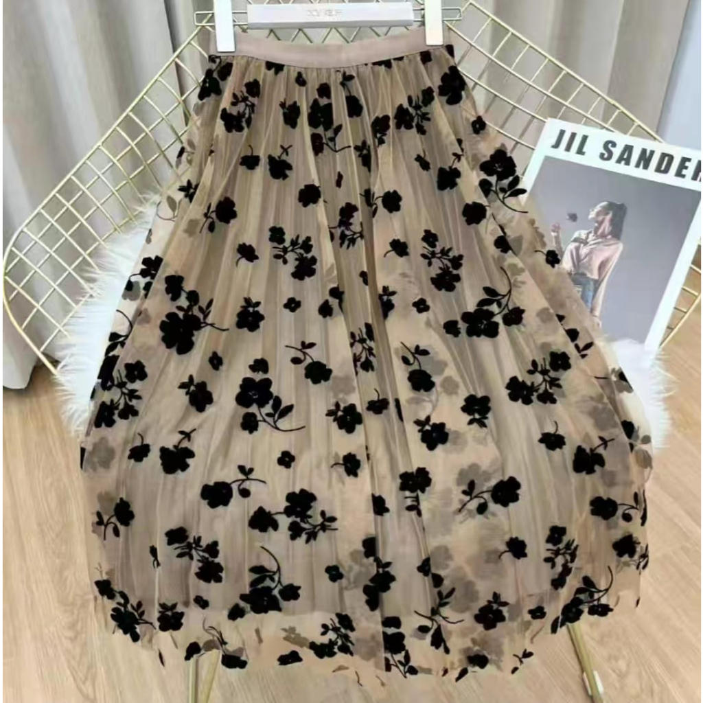 Jual Rok Midi/Rok Korea/Rok Cantik/Rok Motif Fashion/Rok Tutu Sifon ...