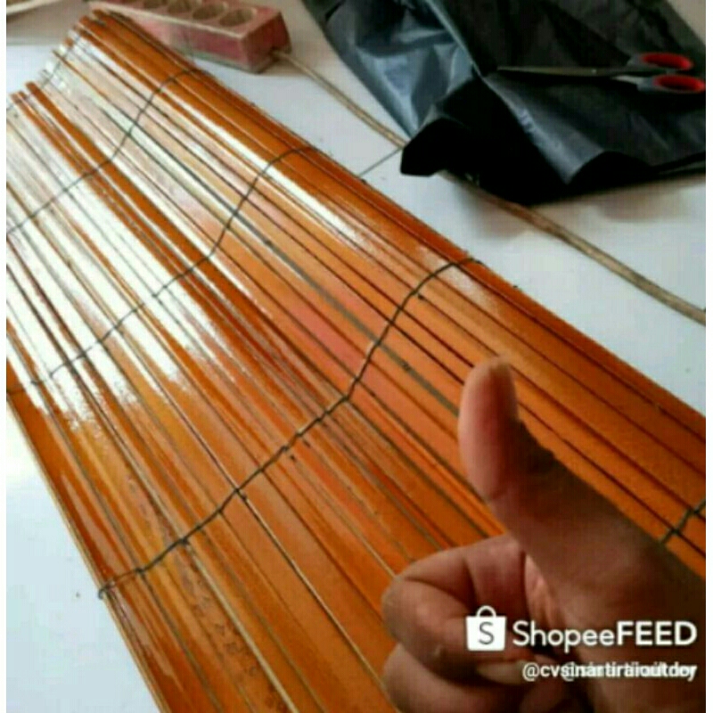 Jual Tirai bambu/Krey sawit uk 2x2 mter full vliture + tali penggulung | Shopee Indonesia