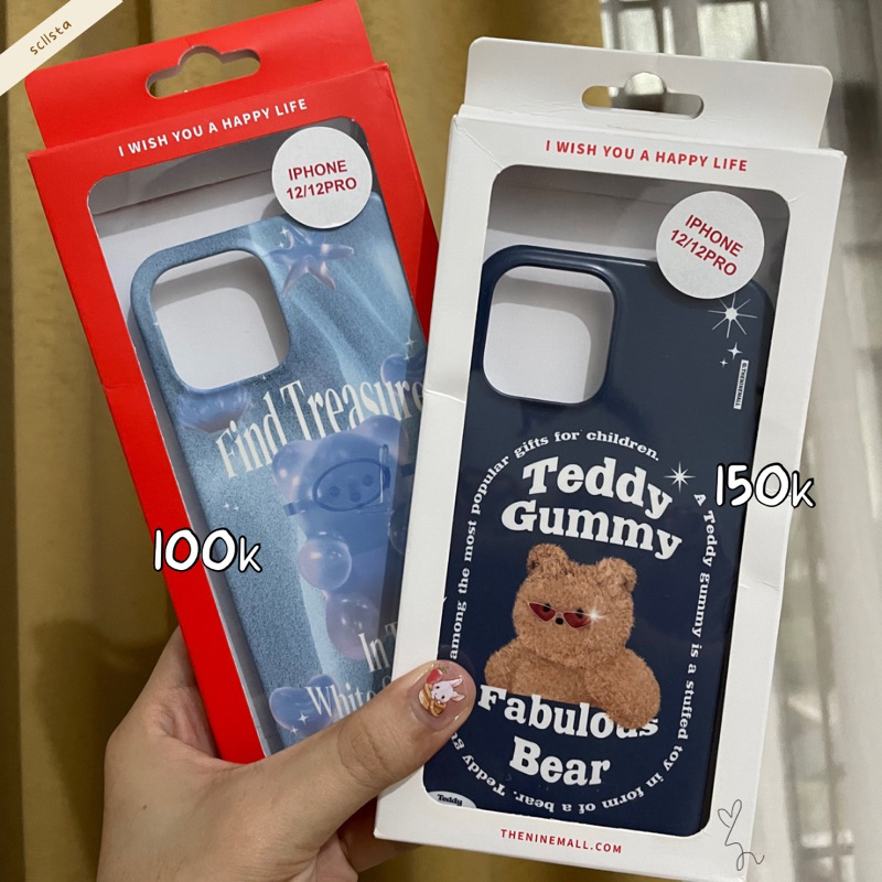 Jual [READY] NINEMALL CASE IP12 / 12 PRO TEDDY GUMMY NAVY DK DOKYEOM ...
