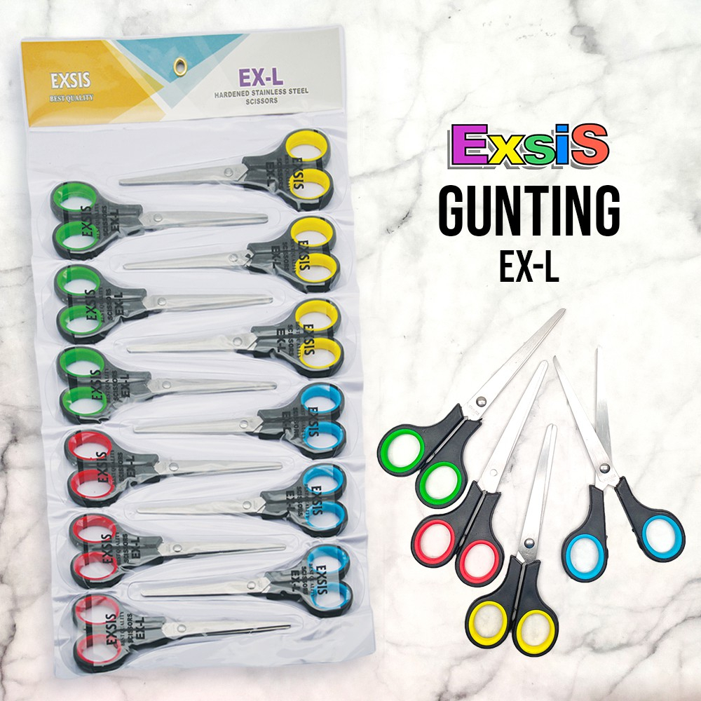 Jual 1 Pcs - Gunting HITAM / Gunting EX-L HITAM EXSIS | Shopee Indonesia