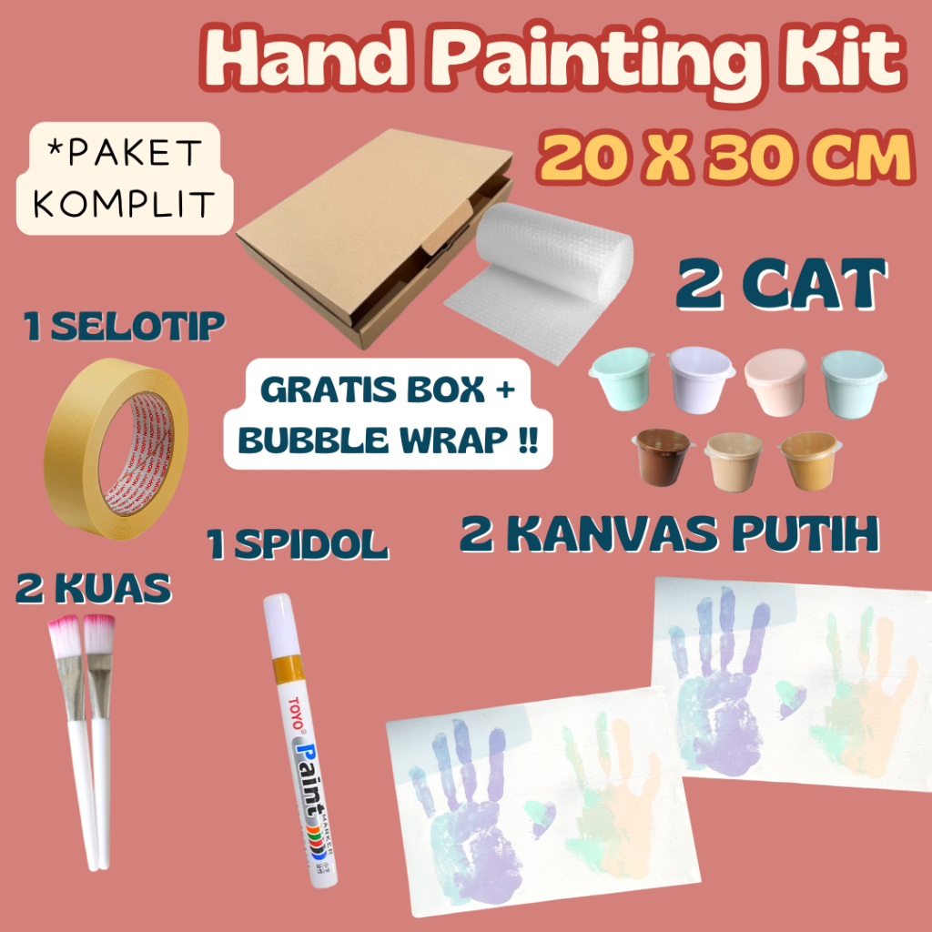 Jual Hand Painting Kit Canvas By The Noob Artist | Kanvas Cap Tangan ...