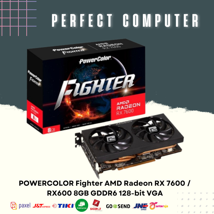 Jual VGA POWERCOLOR Fighter AMD Radeon RX 7600 8GB | Shopee Indonesia